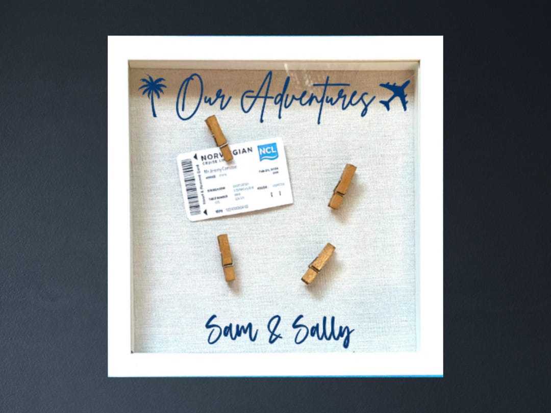 Custom Vacation Shadow Box, Cruise Card and Ticket Holder, Personalized ...