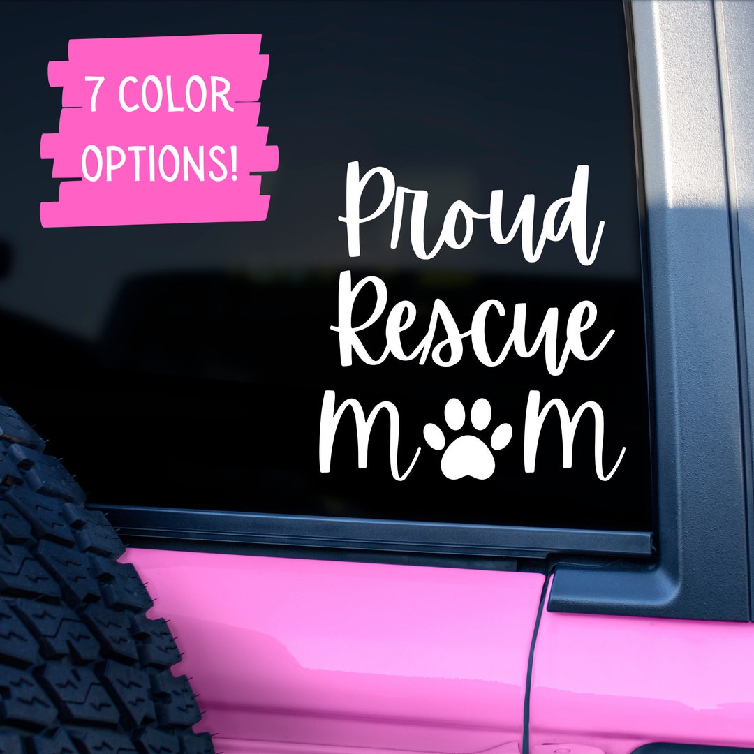 Permanent Dog Car Decals for Her Gift for Dog Lovers and Rescue Moms ...
