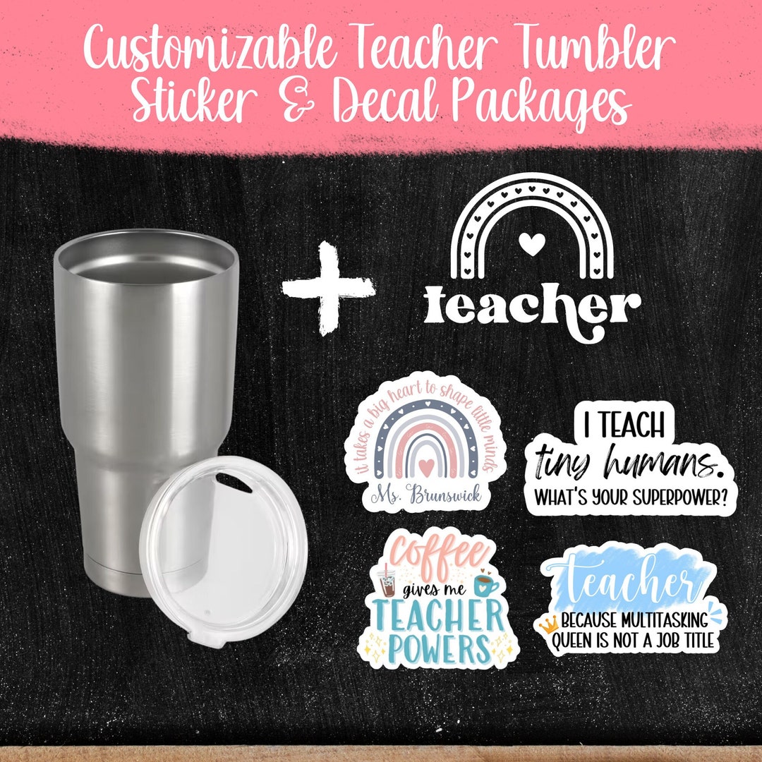 Personalized Teacher Christmas Gift Set, Teacher Tumbler Package With ...