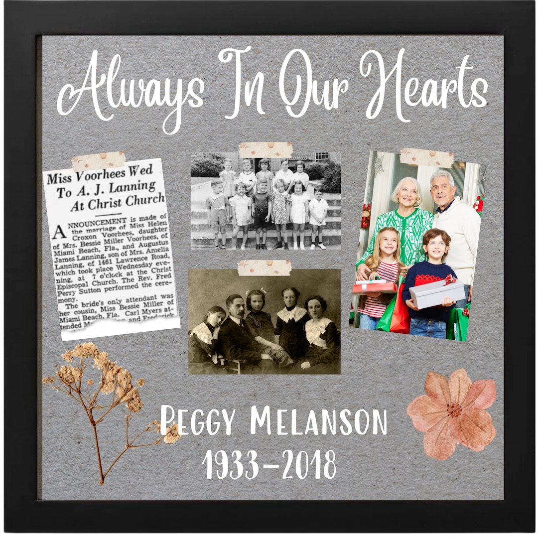 Custom in Loving Memory Shadow Box for Loss of Loved One - Etsy