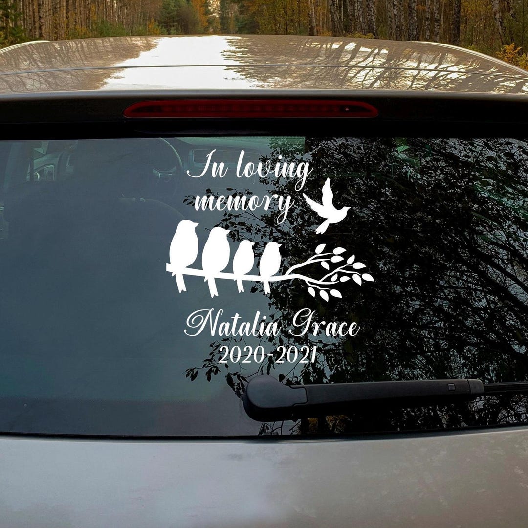 Custom in Loving Memory Memorial Decal Car Sticker, Car Decal for Women ...