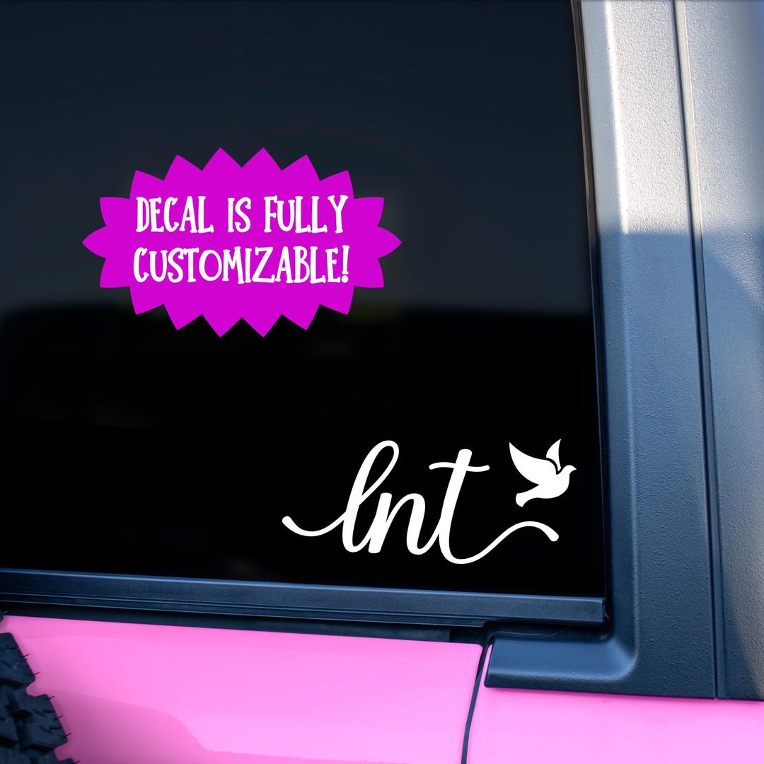 Custom Car Decals, Custom Vinyl Stickers, Custom Cursive Name Decals, Personalized Elegant ...