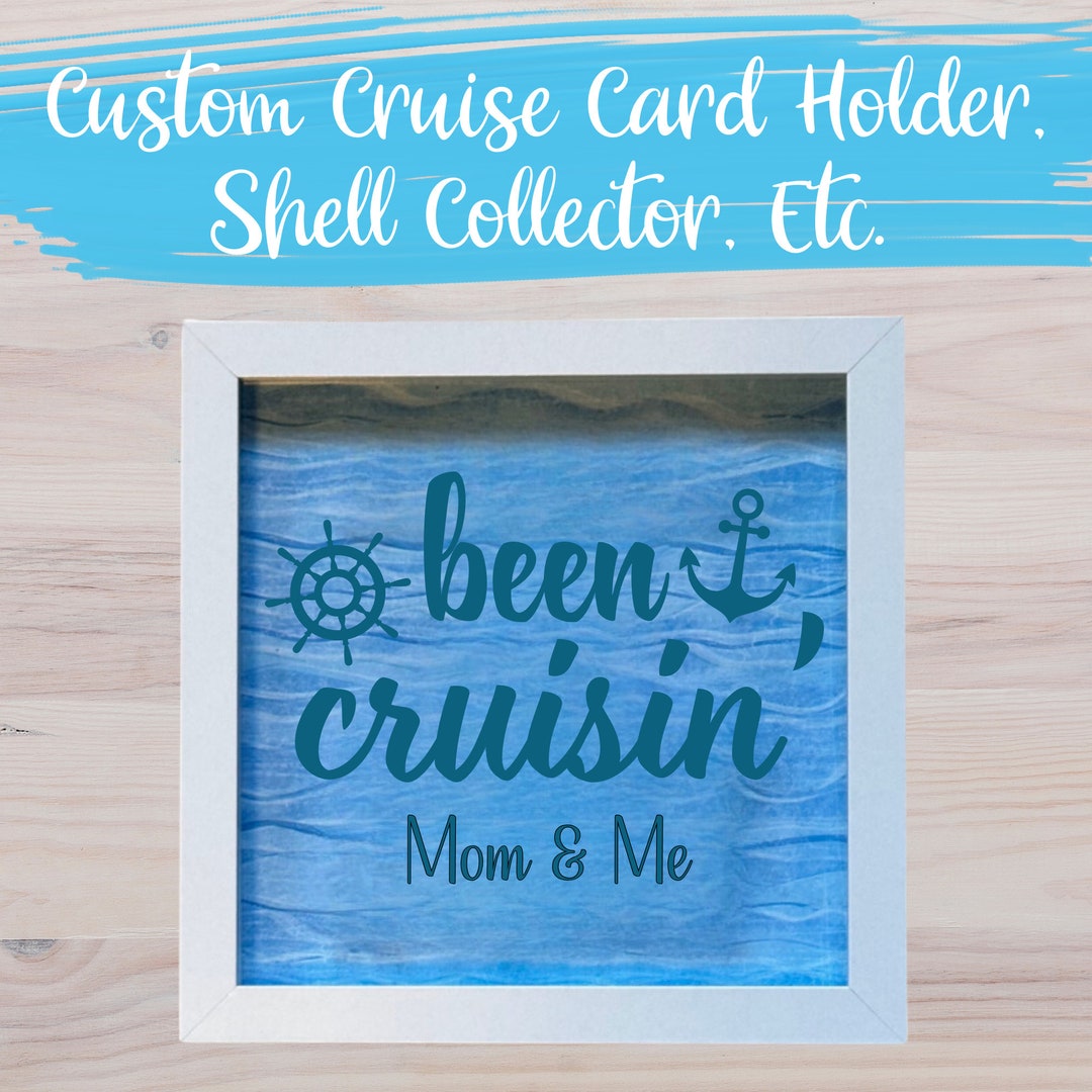 Cruise Card Holder Custom Vacation Shell Collector Shadow Box Cruise ...