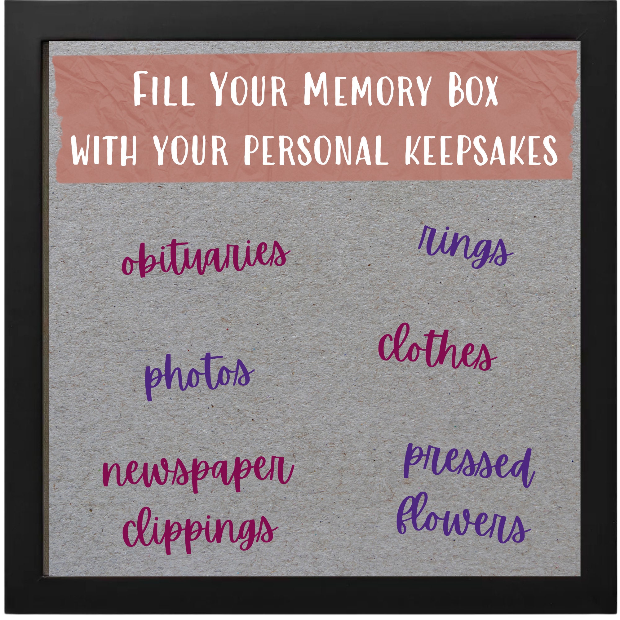 Custom in Loving Memory Shadow Box for Loss of Loved One - Etsy