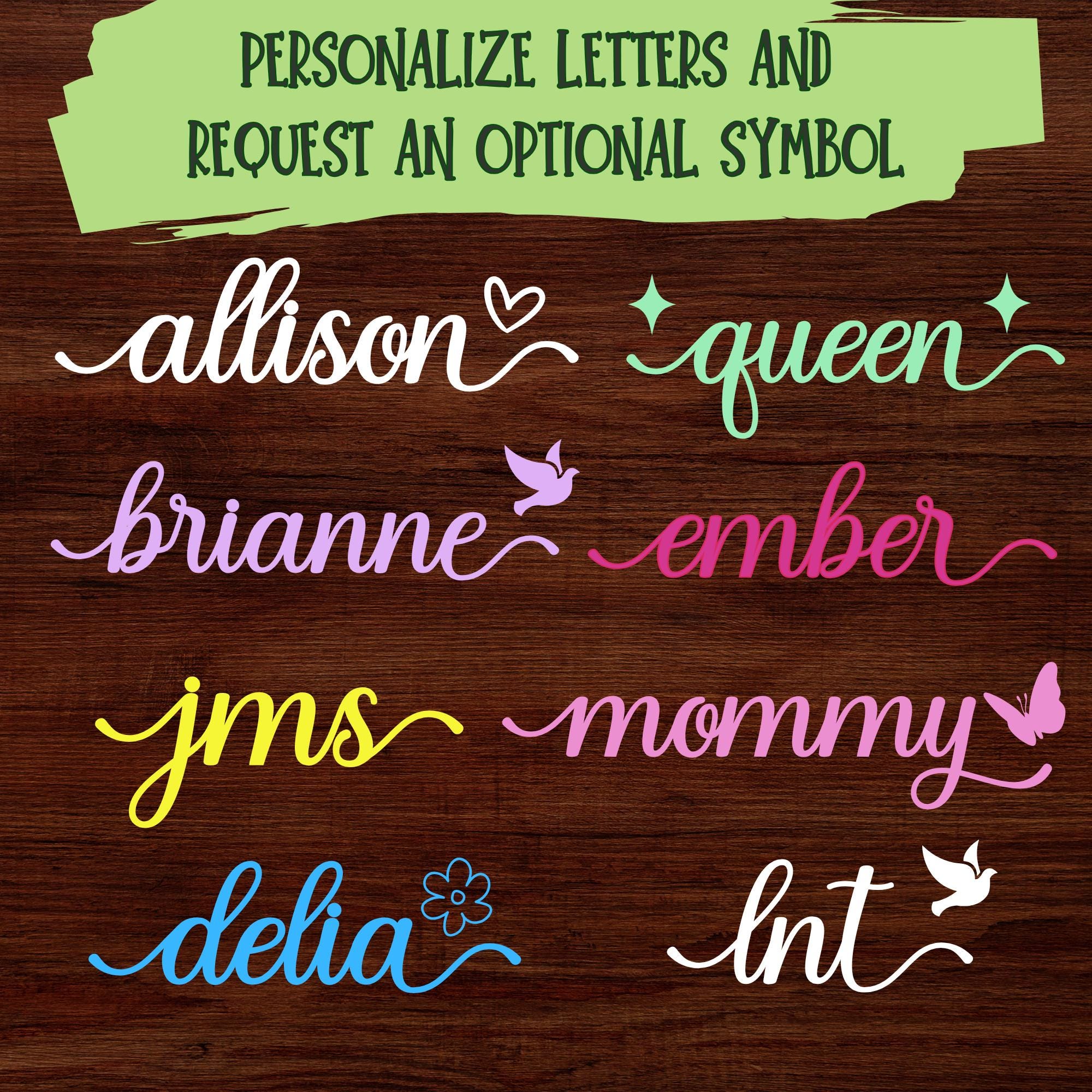 Custom Car Decals, Custom Vinyl Stickers, Custom Cursive Name Decals ...