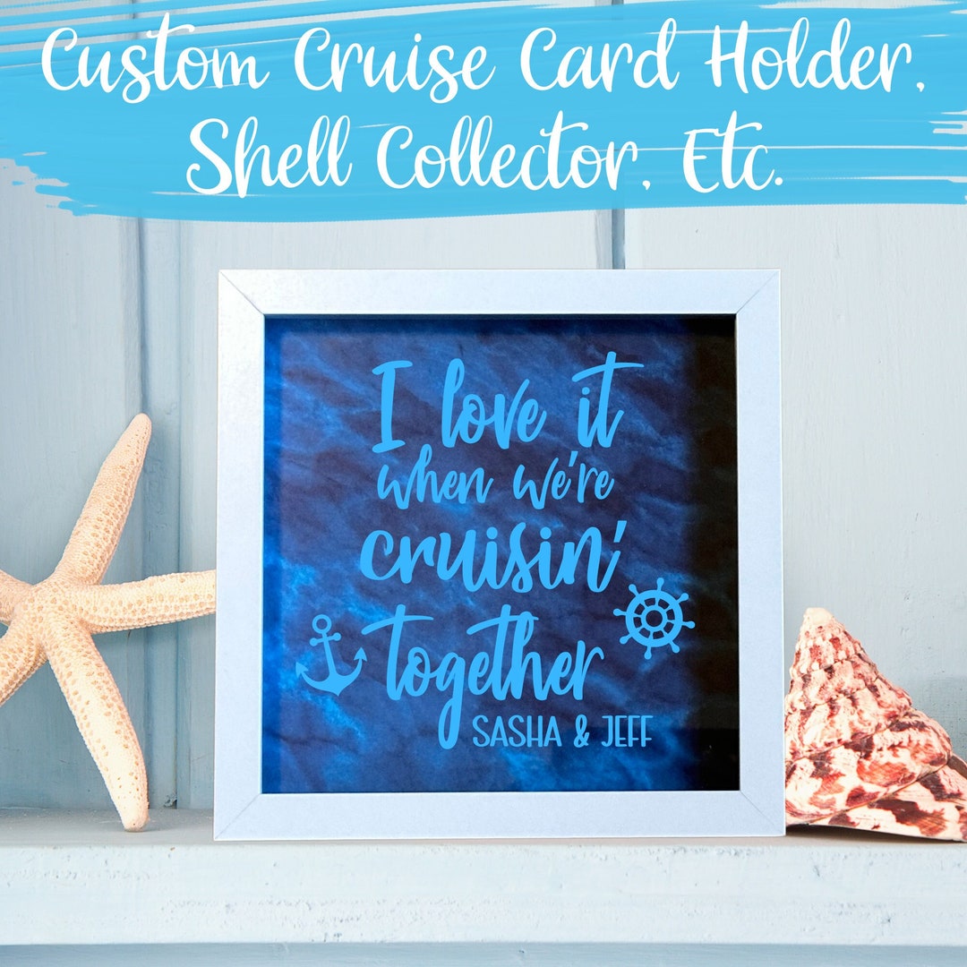 Cruise Ship Card Holder Vacation Shell Collector Shadow Box Cruise ...