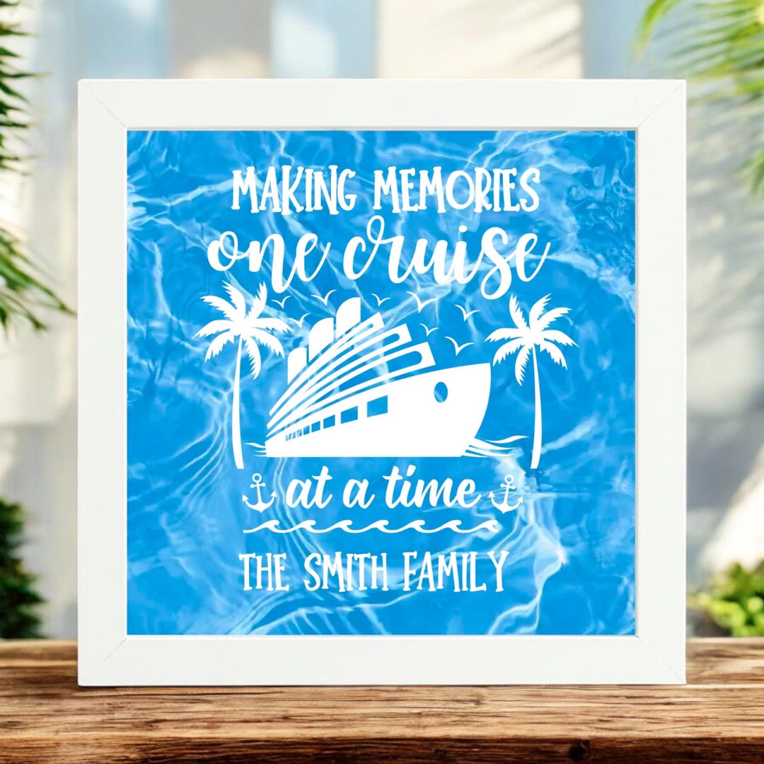 12"x12" Custom Cruise Card Holder Vacation Shell Collector Shadow Box ...