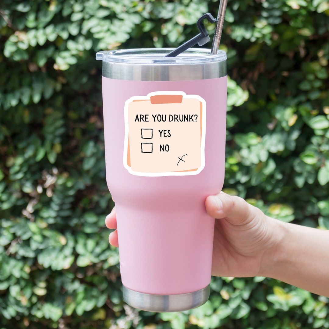 Funny Drunk Sticker With Holographic Option, Funny Gift for Her, Gift ...