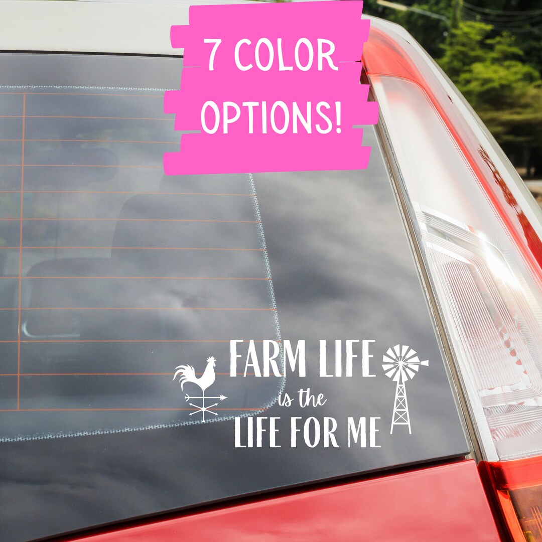 Farmhouse Car Decal, Farm Lover Car Decal, Farmhouse Decal, Laptop ...