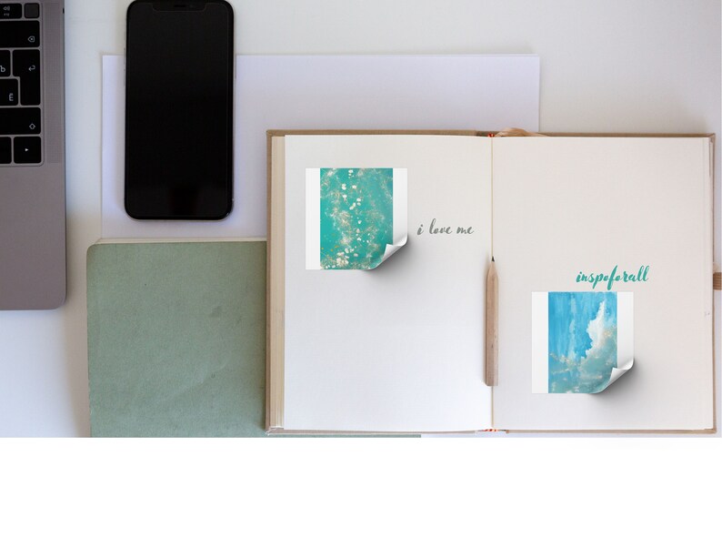 Digital Download Sticker Set Blue Sticker Craft for Bullet - Etsy