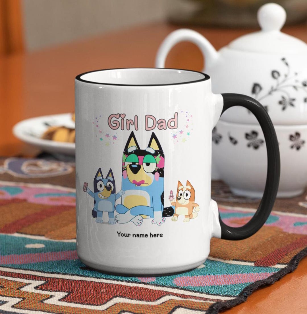 Personalized Bluey Mug, Best Dad Ever, Bluey Mug, Best Daddy Ever Mug ...