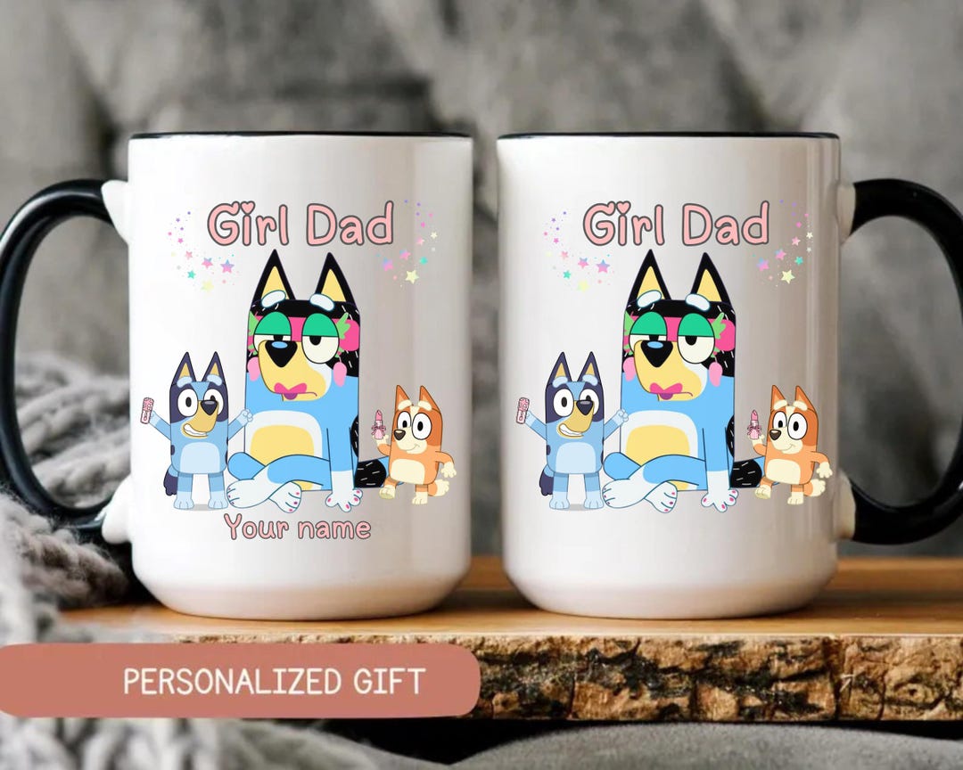 Personalized Bluey Mug, Best Dad Ever, Bluey Mug, Best Daddy Ever Mug ...