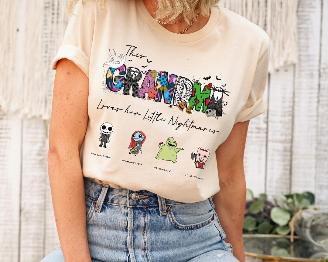 Nightmare Grandma Horror Shirt This Grandma Loves Her Nightmares Shirt ...