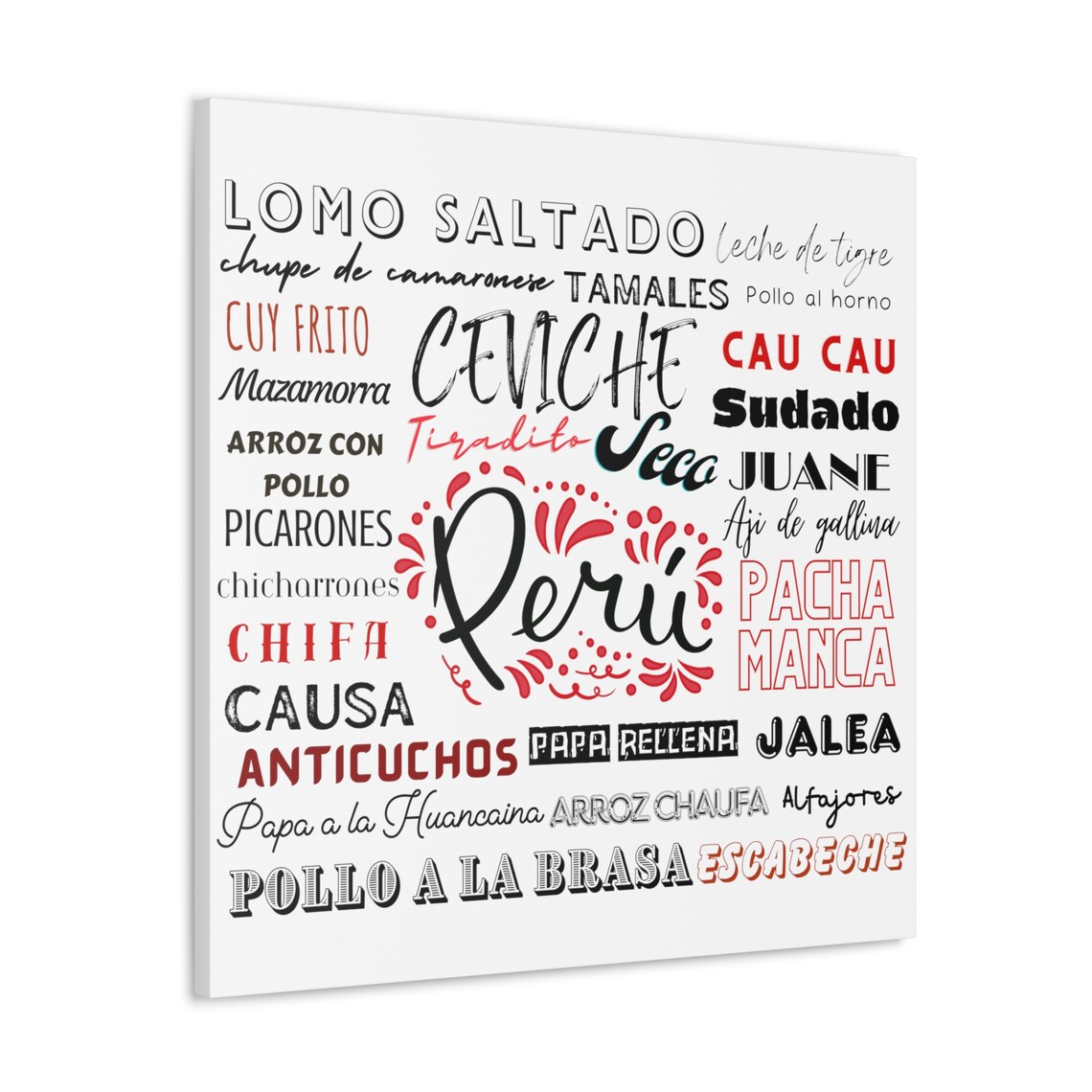 Peruvian Food Canvas Print: Kitchen Decor, Peru Cuisine Art - Etsy