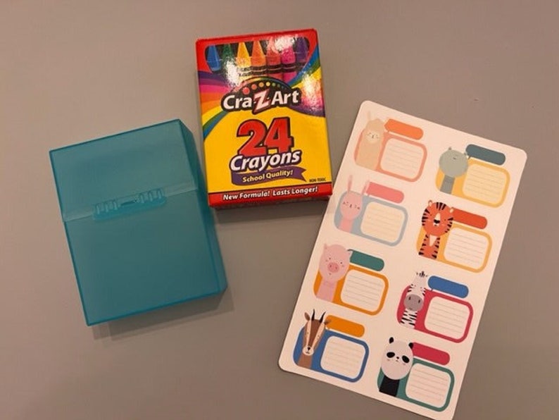 Plastic Crayon Box Set - Etsy