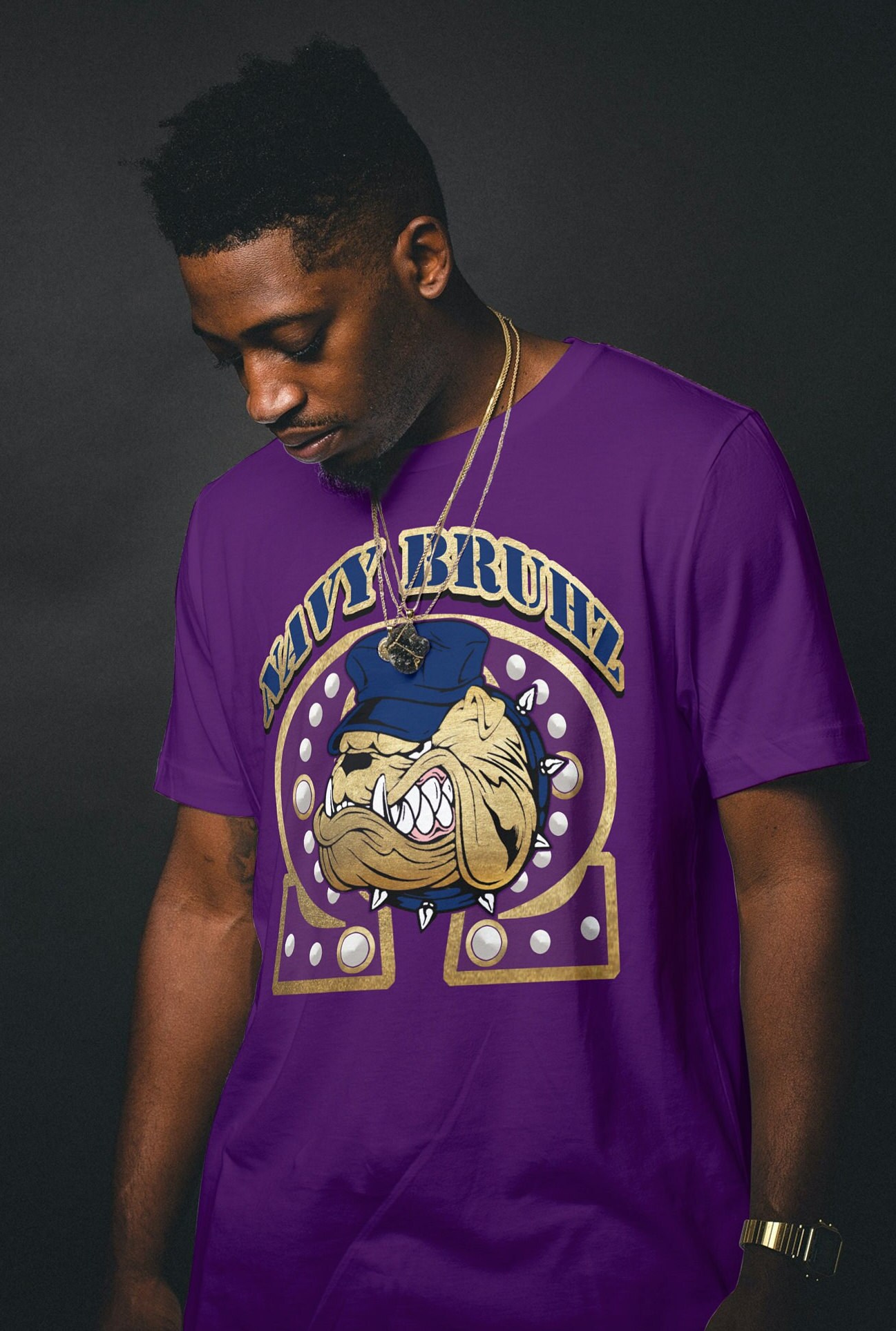 Omega Psi Phi U.S. Military Navy Bruhz Royal Purple and Old Gold Design ...