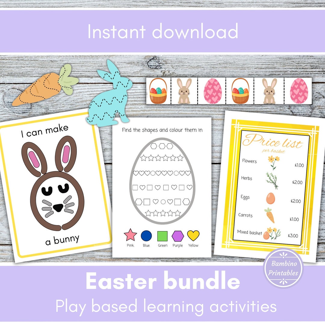 Easter Activity Bundle, Easter Preschool Printables, Scissor Strips ...
