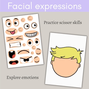 Feelings Cutting Activity, Busy Board Parts, Kids Worksheets, Emotions ...