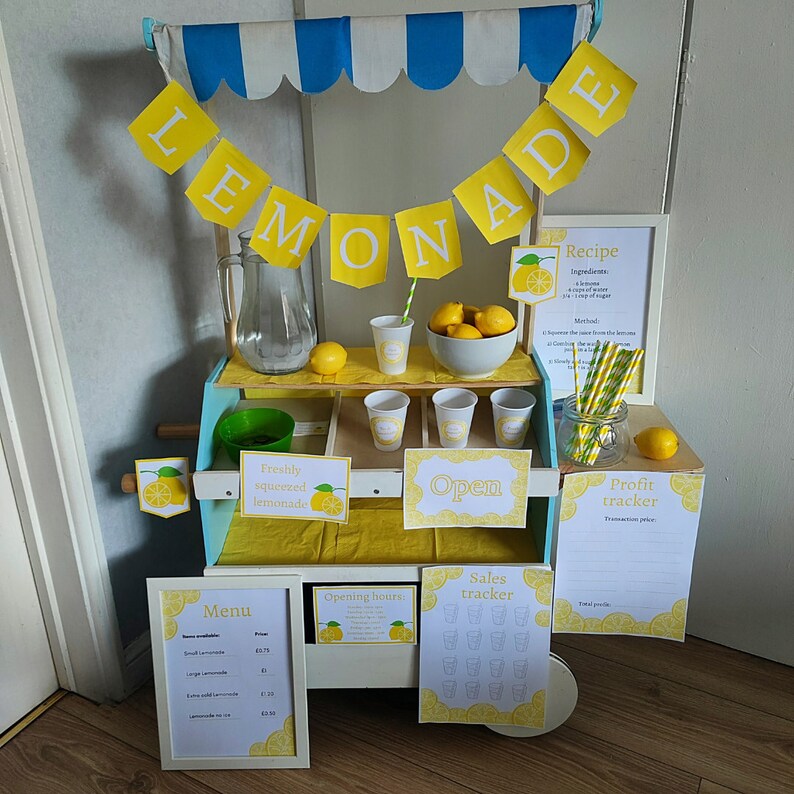 Lemonade Stand Printables Home Dramatic Play Pretend Play - Etsy