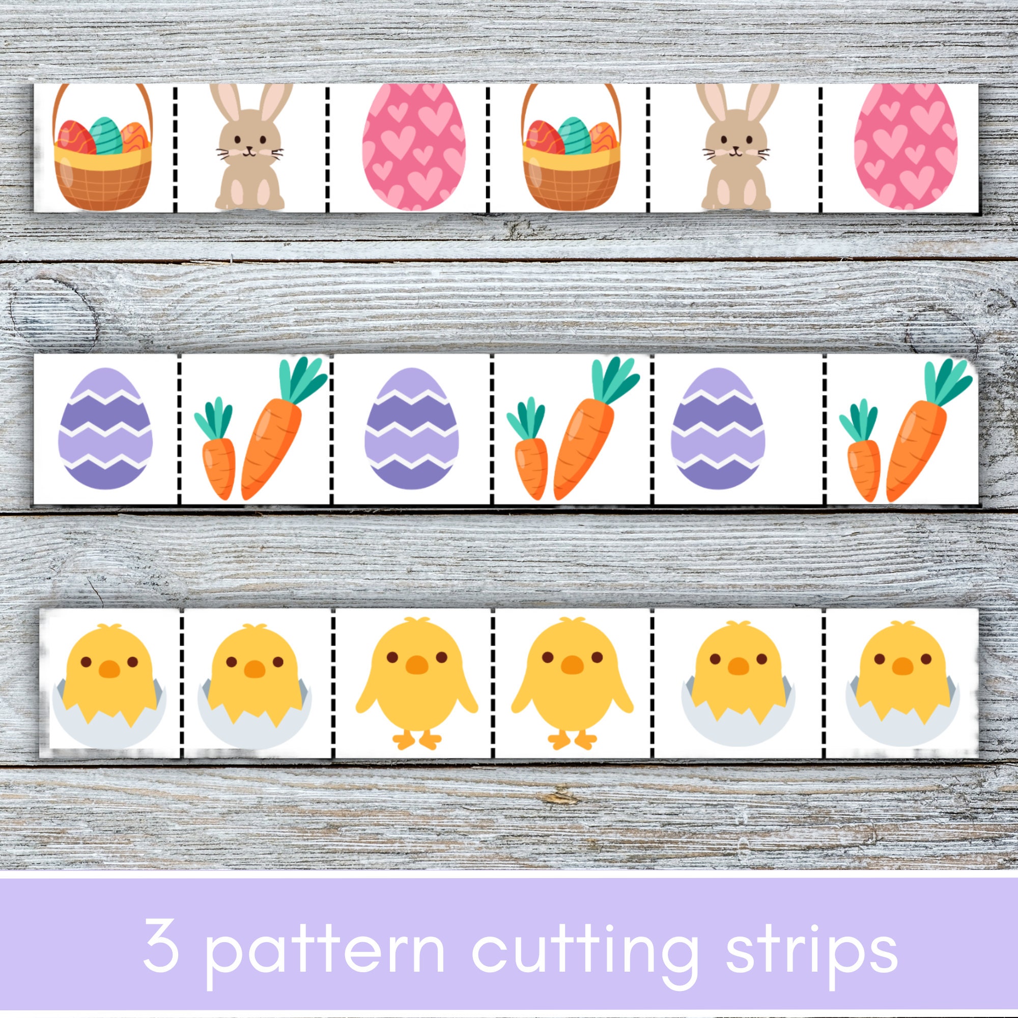 Easter Scissor Strips, Preschool Scissor Practice, Fine Motor Skills ...