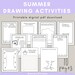 10 Summer Drawing Prompts, Busy Board Parts, Kids Worksheets, Busy ...