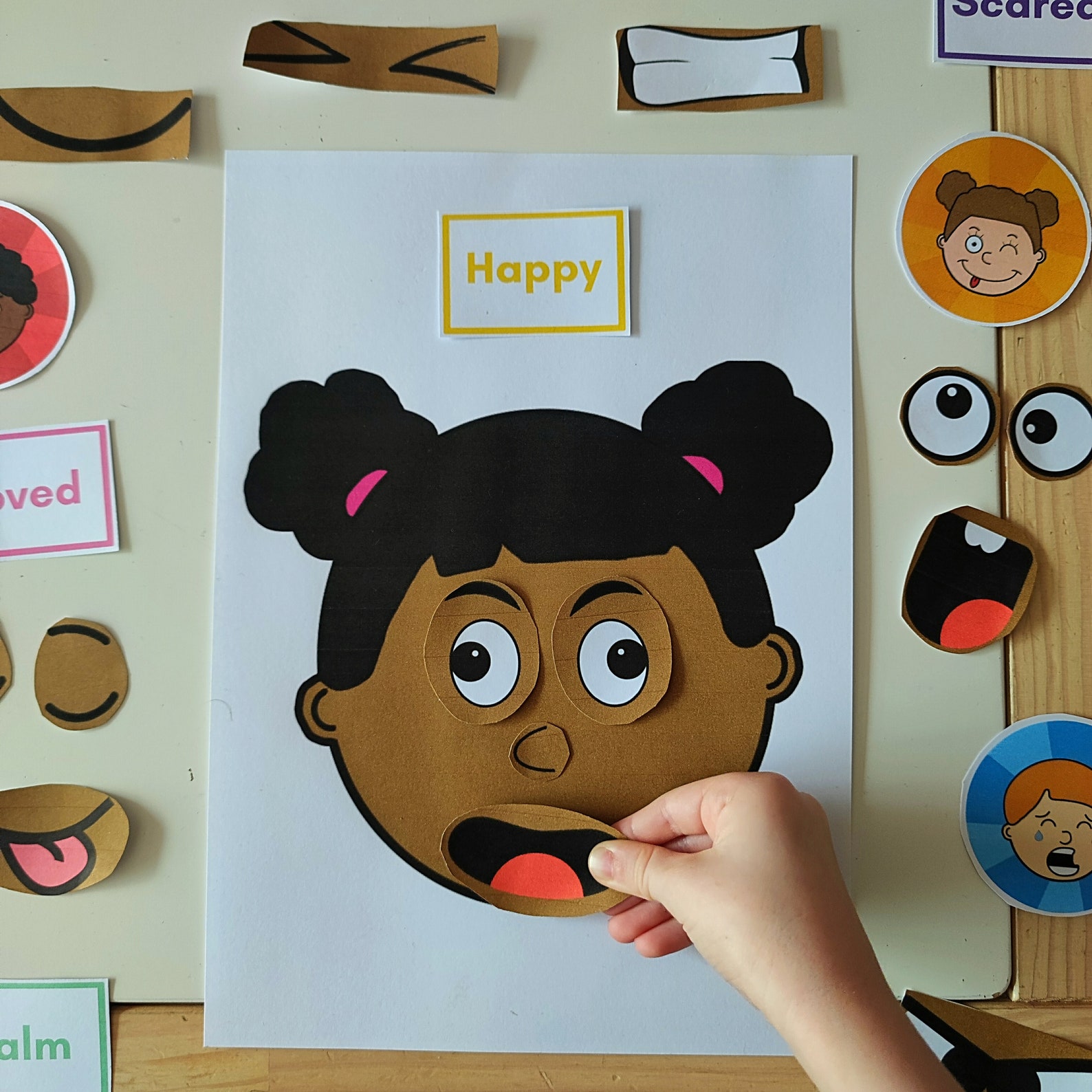 Feelings Cutting Activity, Busy Board Parts, Kids Worksheets, Emotions ...