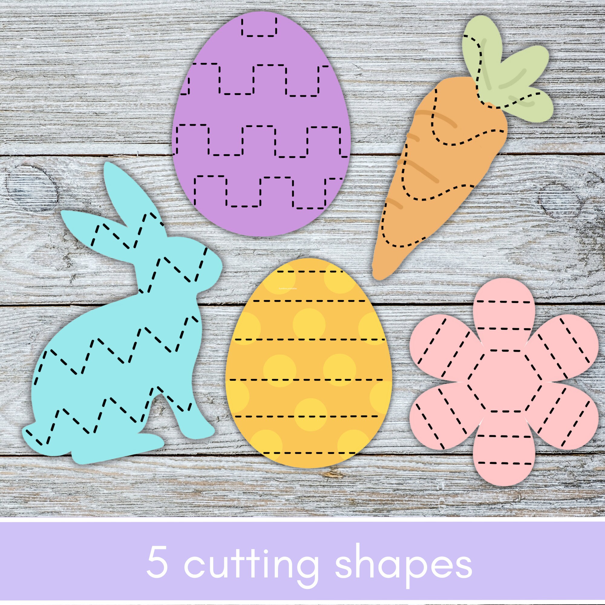Easter Scissor Strips, Preschool Scissor Practice, Fine Motor Skills ...
