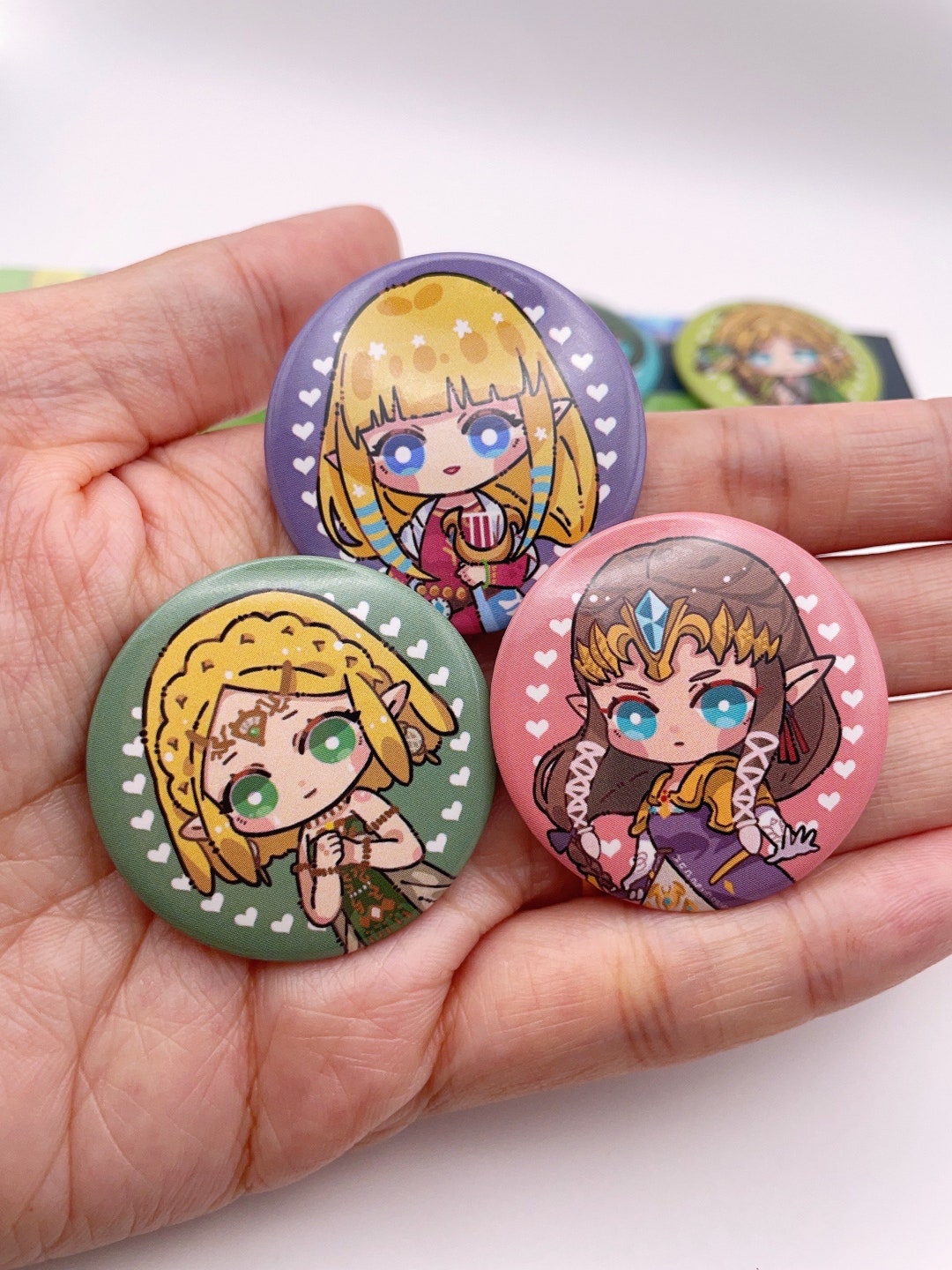 LOZ| Princess Zelda & Link Cute Button Pin| Button Set| 1.5‘’in - Etsy