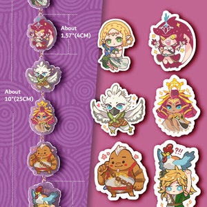 LOZ Legend of Zelda "link Up& Link Down"charm Chain - Etsy