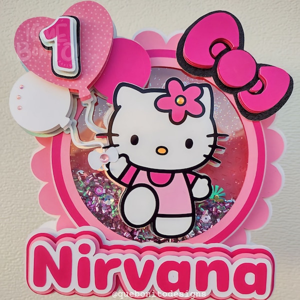 Hello kitty cake topper - Etsy