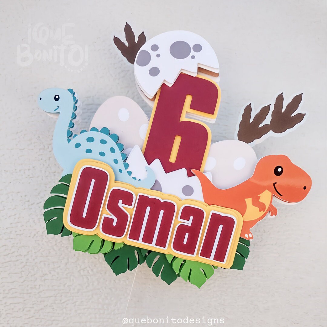 Dino Cake Topper / Dinosaur Party Supplies/ Dinosaur Cake Topper ...