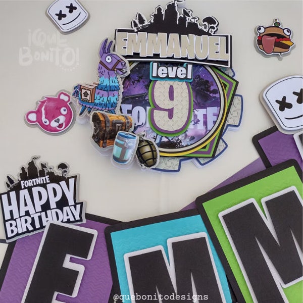 Fortnight Cake Toppers - Etsy