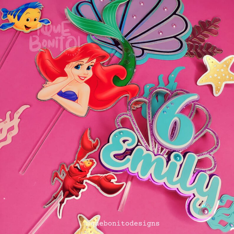 Cake topper sirena, sirenas, sirenita, mermaid, little, cake topper ...