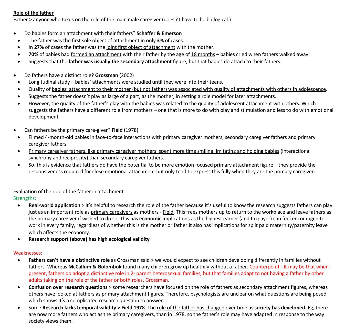 A* AQA A Level Psychology Attachment Revision Notes - Etsy UK