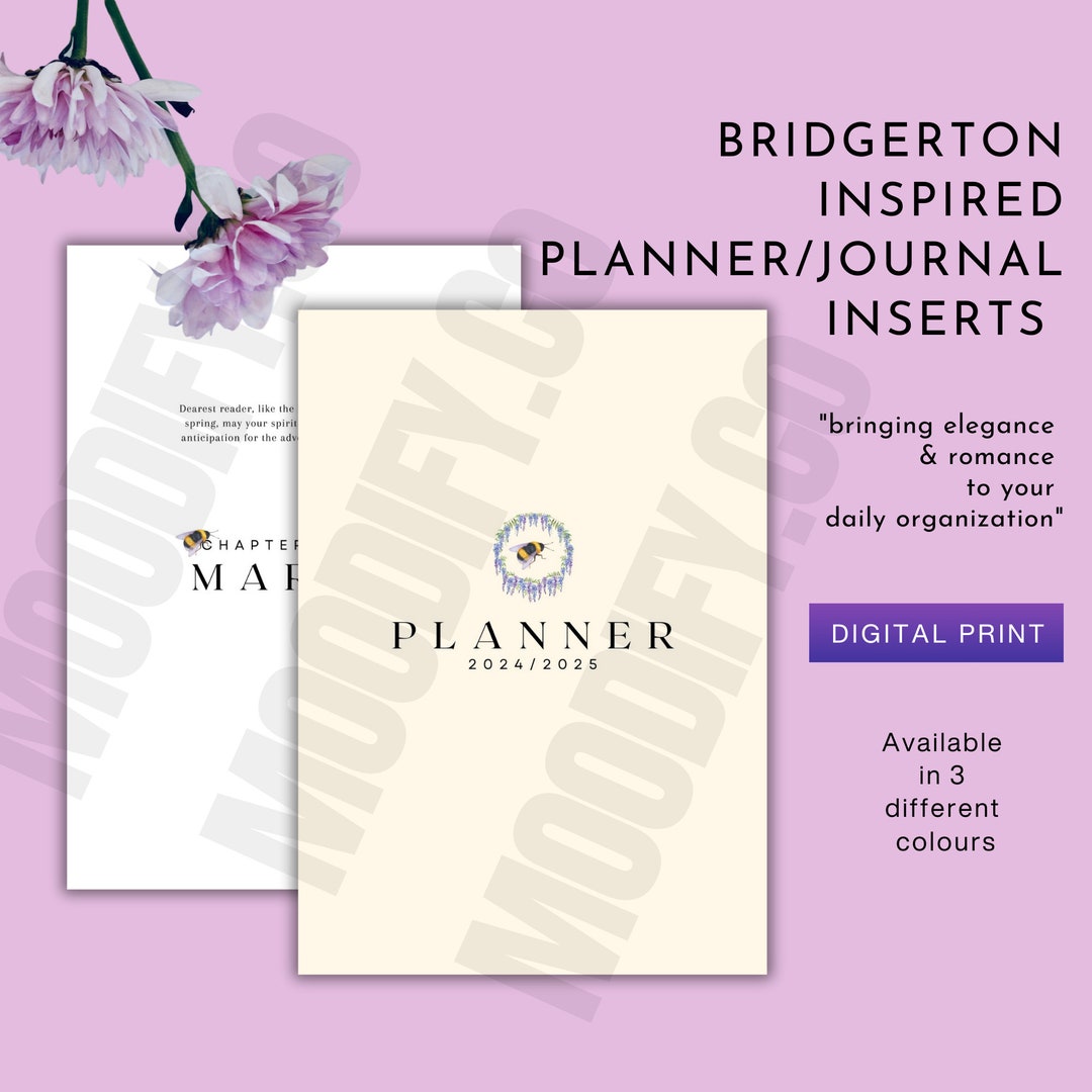 Bridgerton Inspired Planner/journal Inserts Exclusive Design 2024/2025 ...