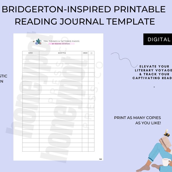Bridgerton Pdf for Journal - Etsy