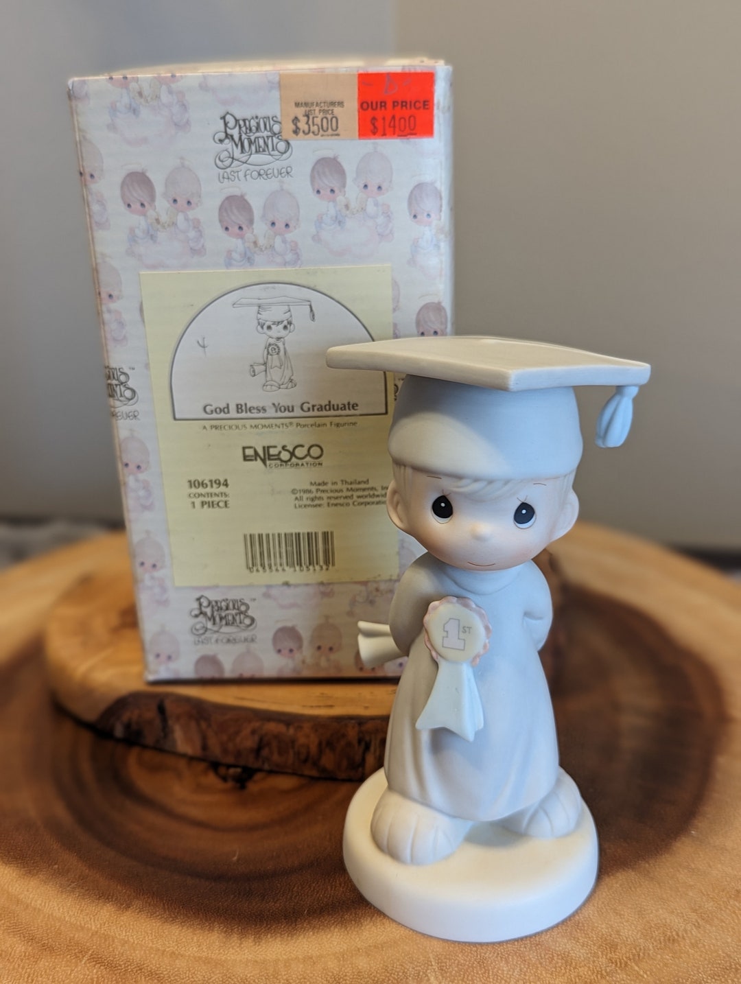 Vintage Precious Moments god Bless You Graduate Figurine Includes ...