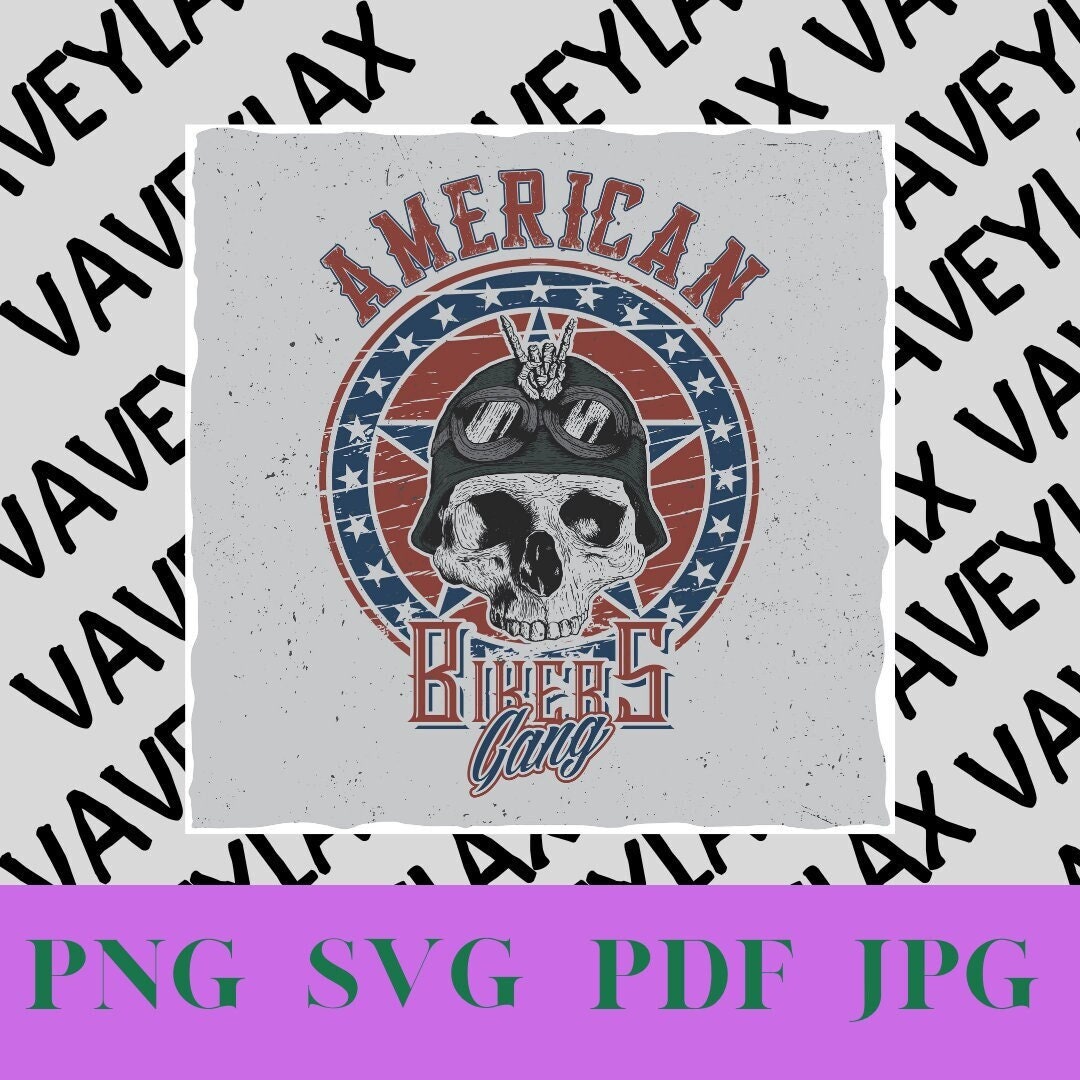 Customizable Motorcycle Club Sticker Digital SVG Design for - Etsy