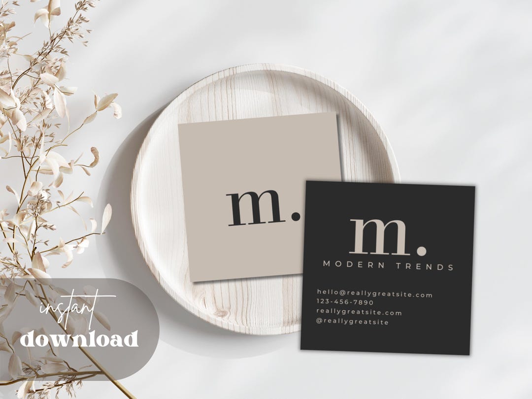 EDITABLE Luxury Business Card | Trendy Business Insert | Canva Template ...