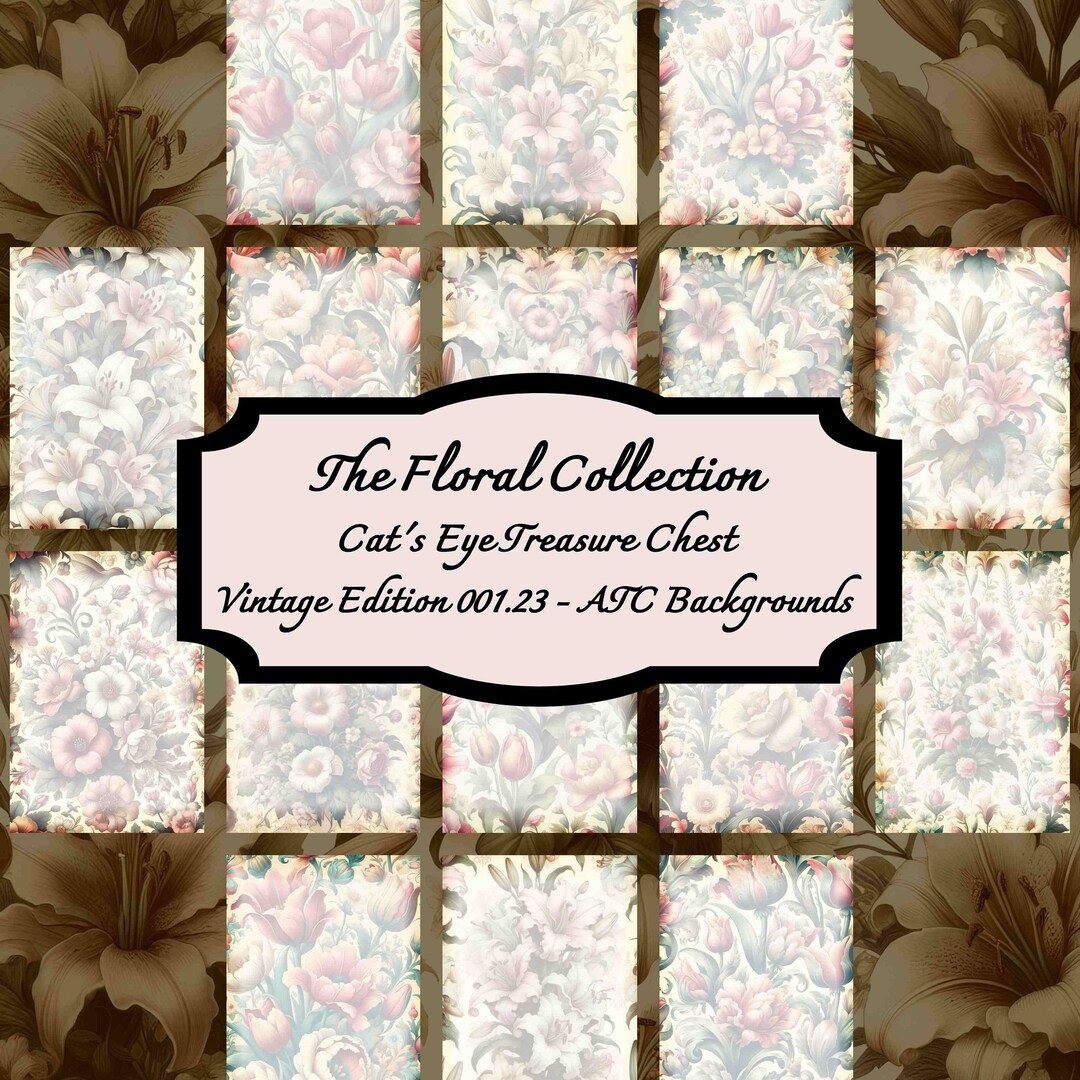 Floral Artist Trading Card Backgrounds, Springtime Artist Trading Card ...