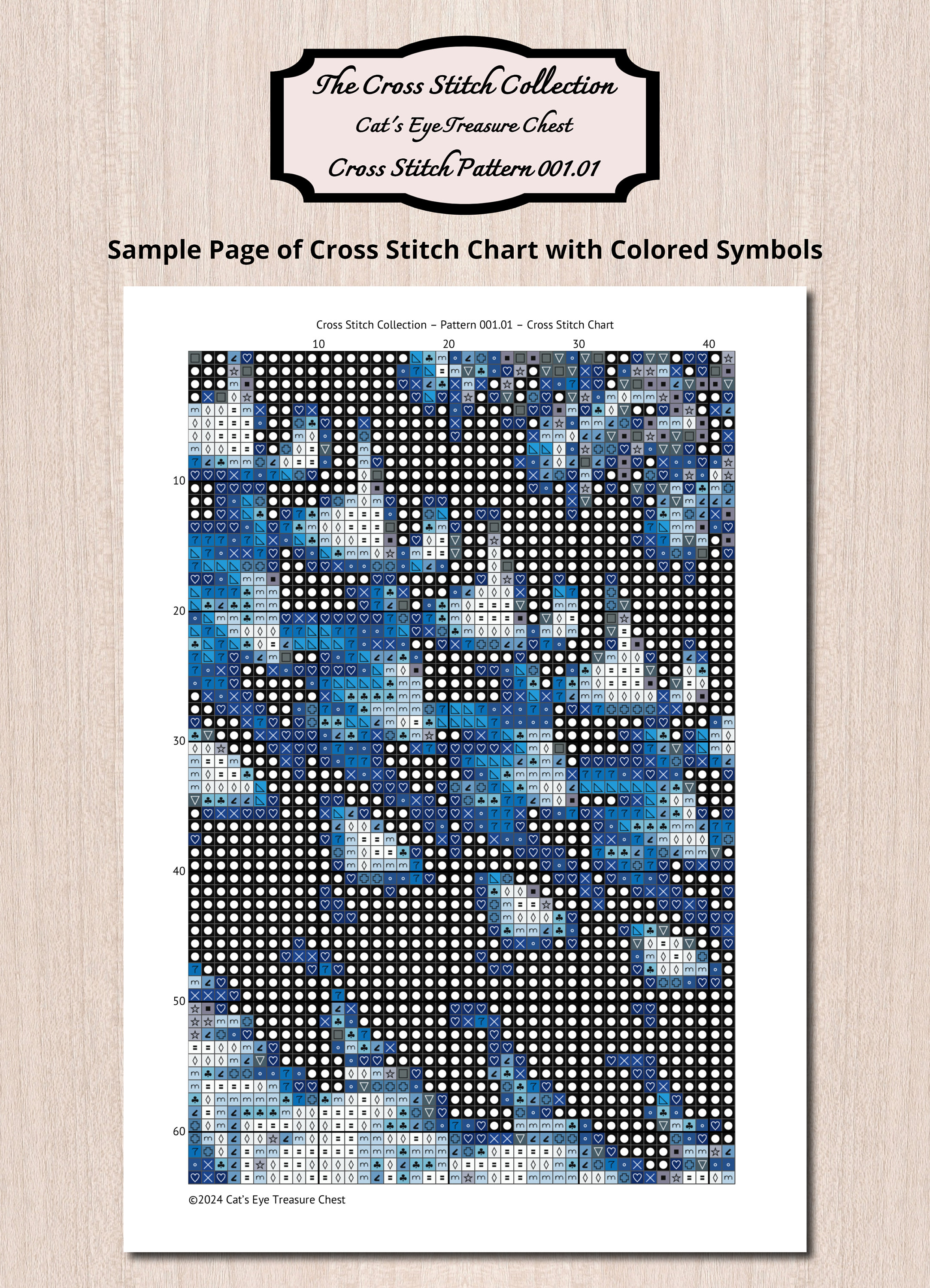 Cross Stitch Pattern 001.01. the Cross Stitch Collection. Modern Art ...