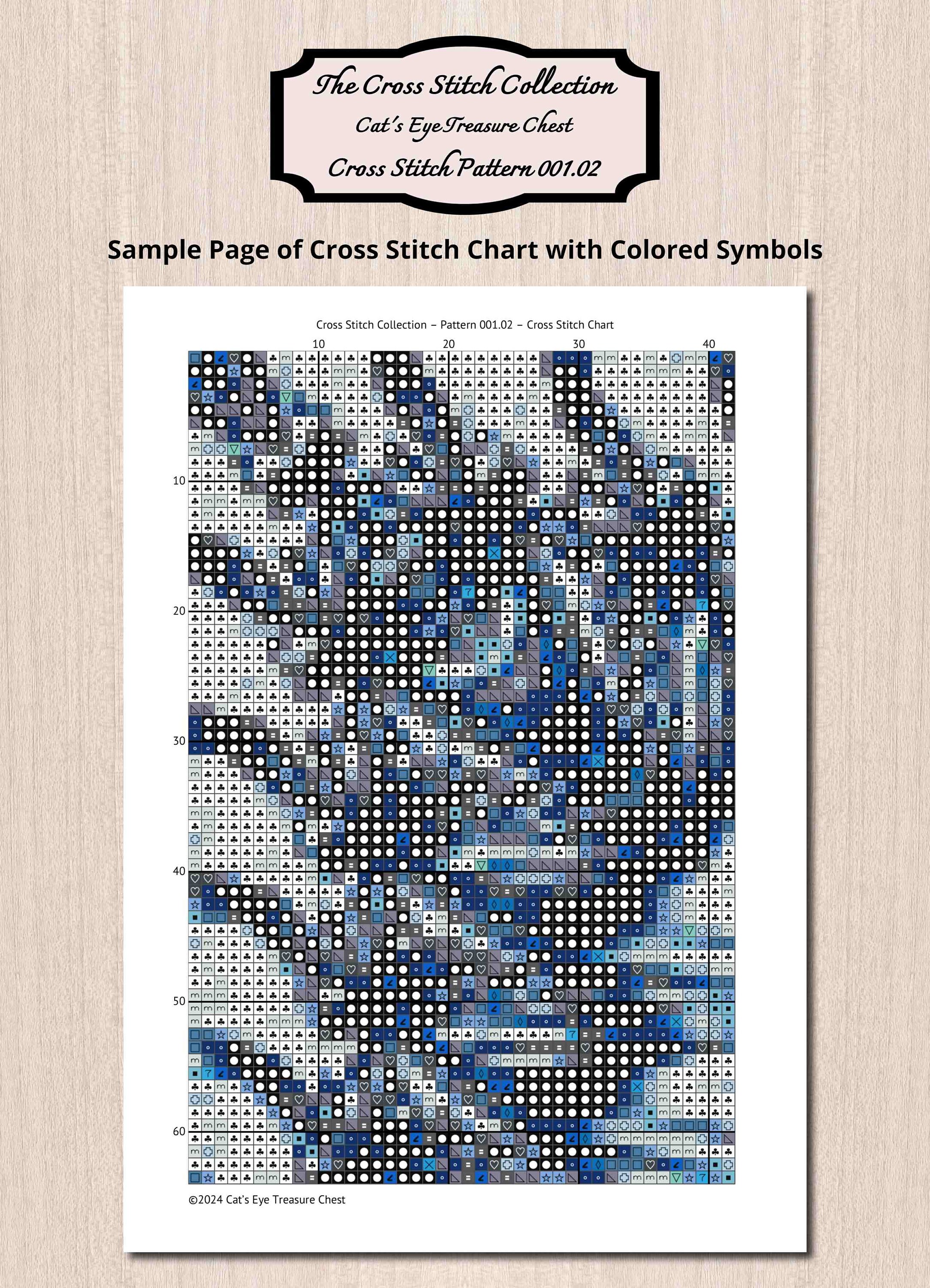 Cross Stitch Pattern 001.02. the Cross Stitch Collection. Modern Art ...