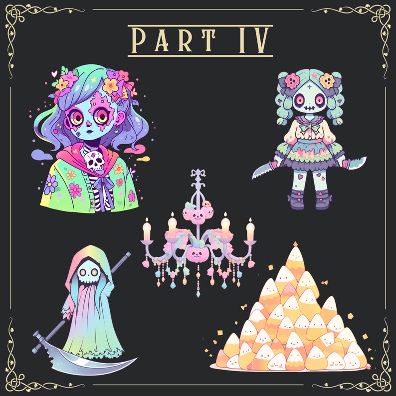 20 PNG Spooky Clipart Collection Halloween Pastel - Etsy