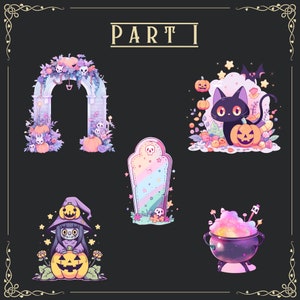 20 PNG Spooky Clipart Collection, Halloween Pastel, Transparent ...