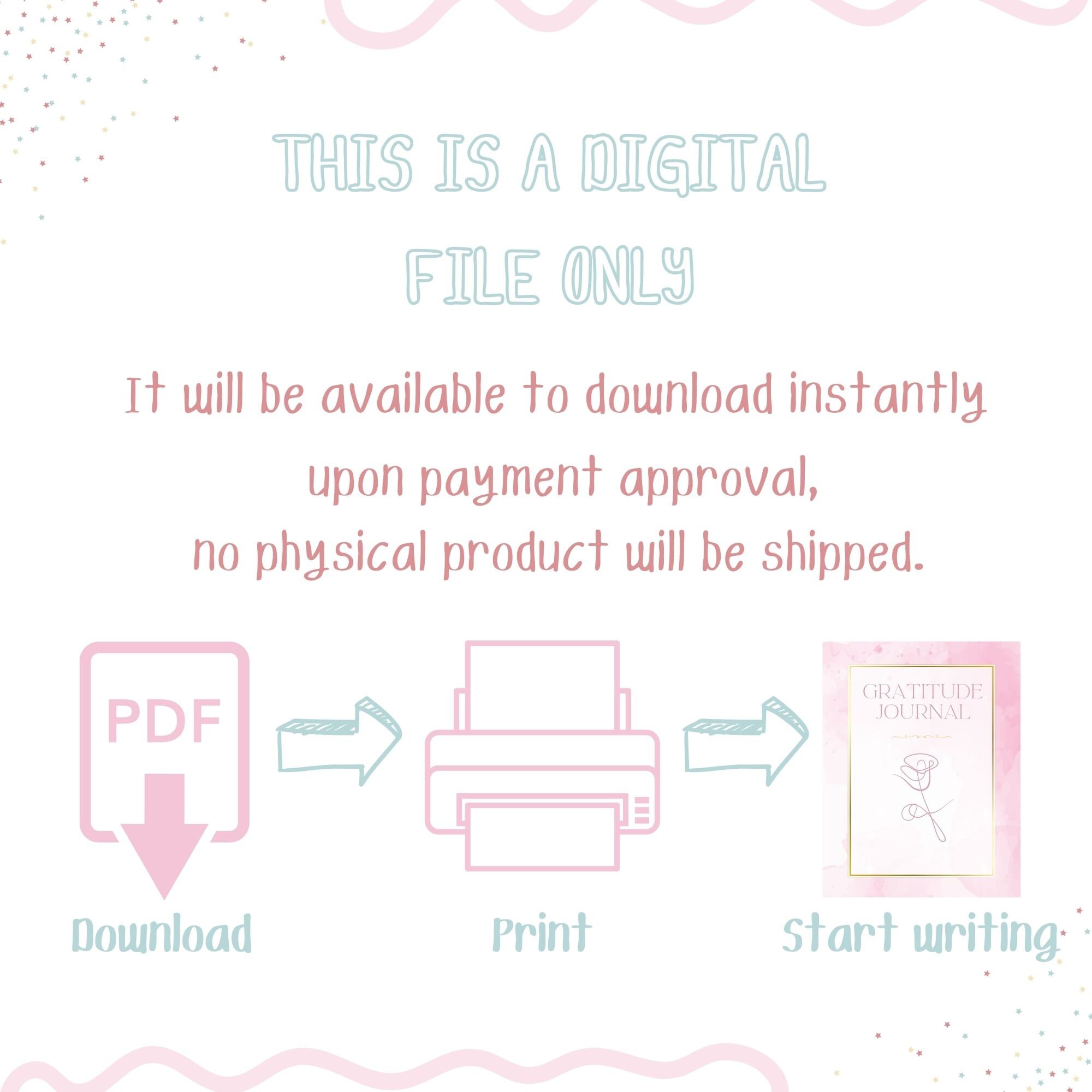 Printable Gratitude Journal: Daily Affirmations, Bucket List, Vision ...