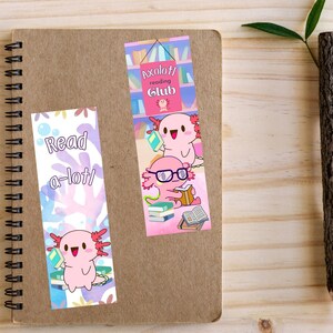 Colorful Axolotl Digital Printable Bookmark 2 Pcs Set - Etsy