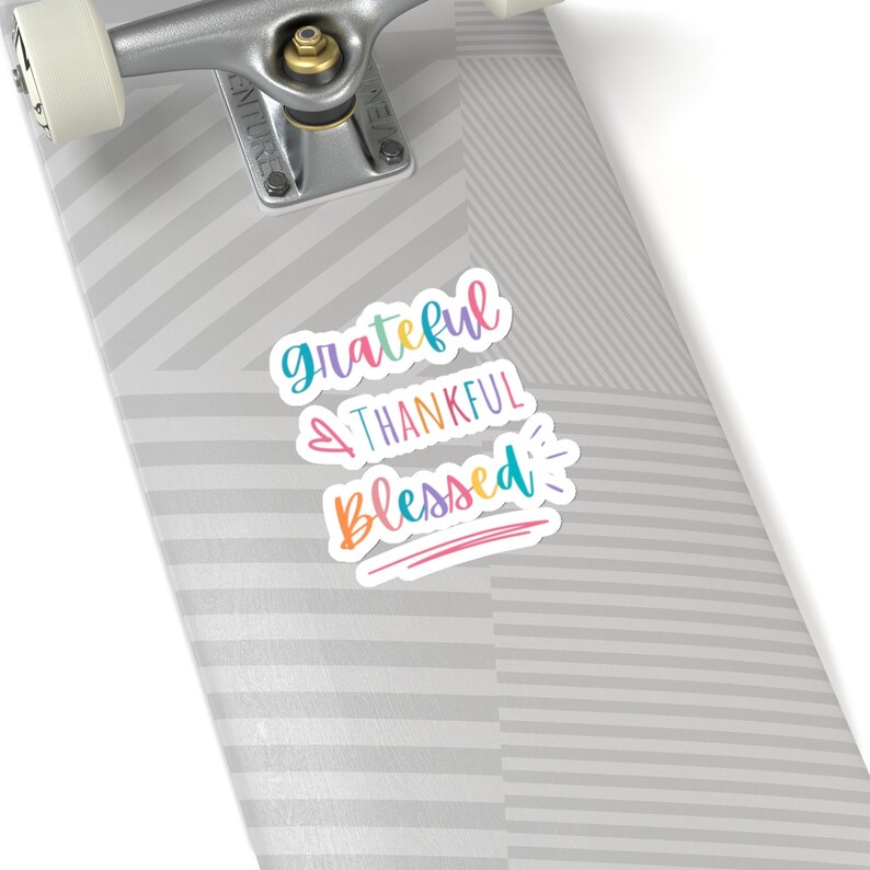 Grateful Thankful Blessed Sticker | Vinyl Sticker - Etsy