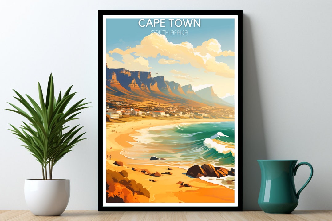 Cape Town Print, Cape Town Wall Art, Cape Town Art Print, Cape Town ...