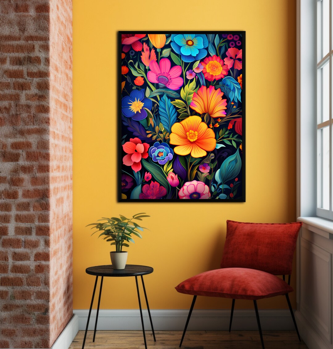 Abstract Floral Botanical Wall Art Colorful Art Abstract Wall Art ...