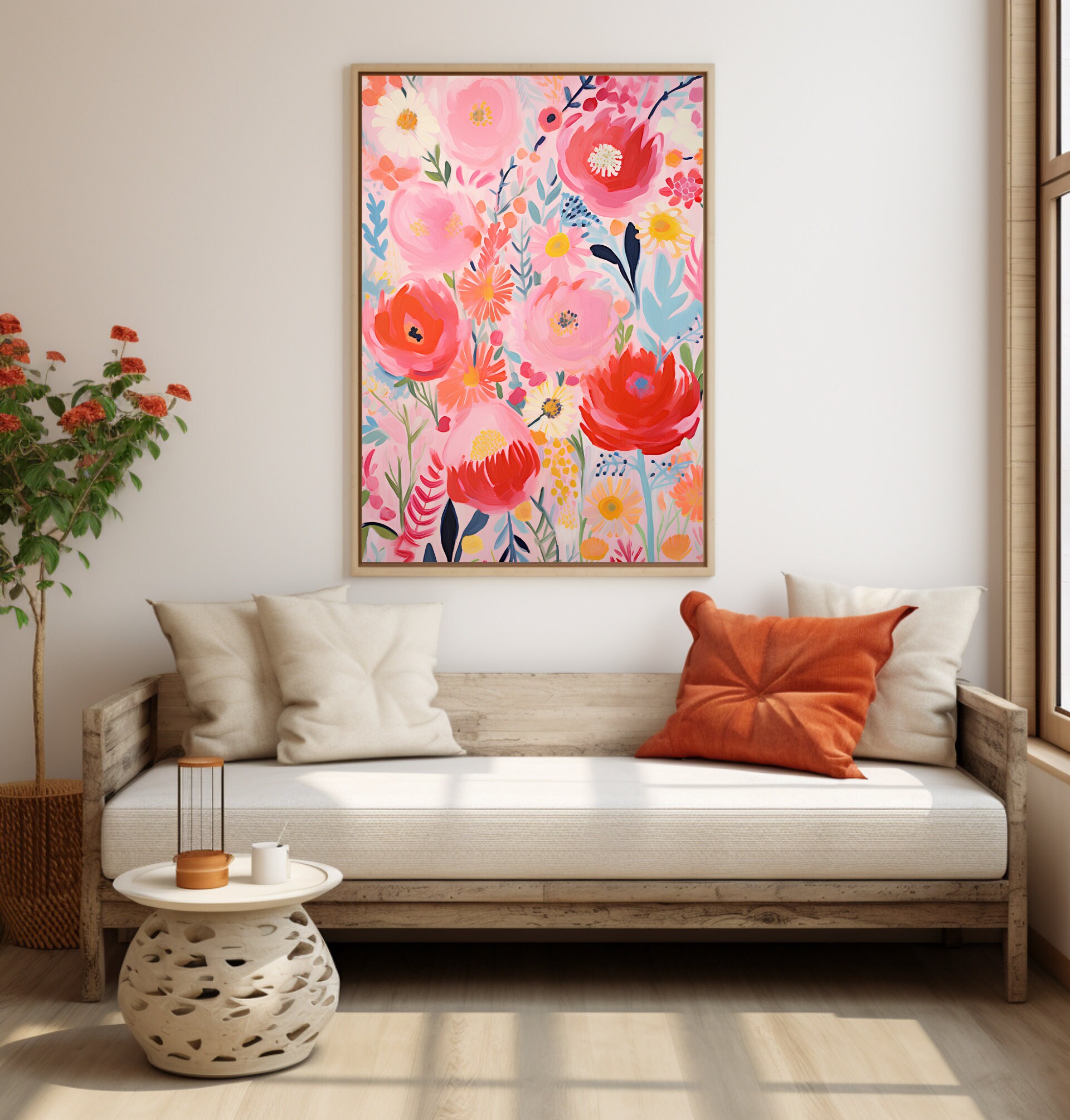 Abstract Floral Botanical Wall Art Colorful Art Abstract Wall Art ...